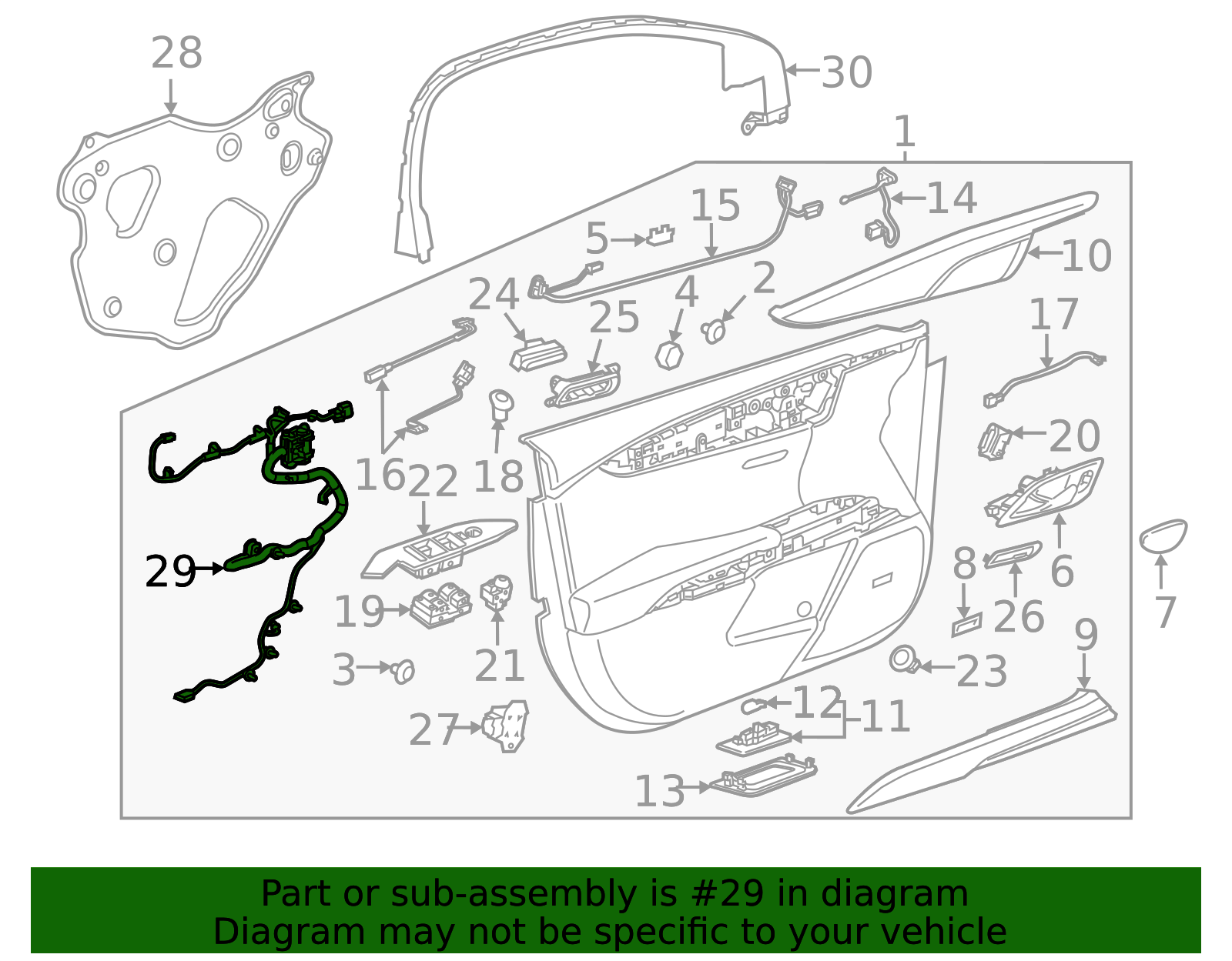 2014-2017 Cadillac XTS Front Driver Side Door Courtesy Lamp, Door Lock ...