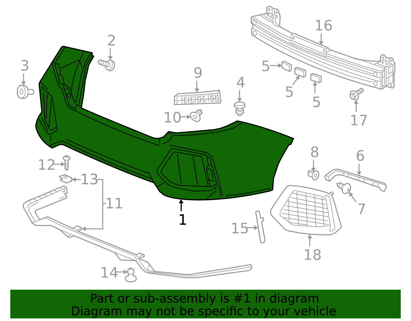 OEM 2017-2020 Honda Civic Bumper Cover 04715-TBF-A01ZZ | Honda ...