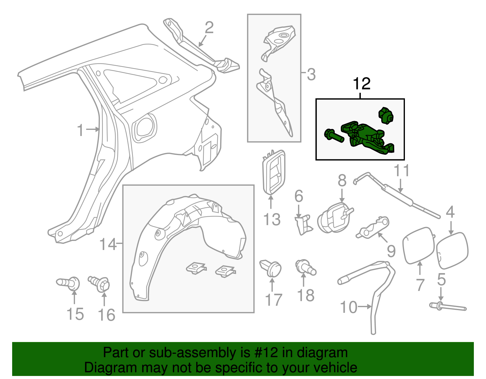 74700-TZ5-A01 - 2014-2020 Acura MDX - Actuator Assembly, Fuel Lid | All ...