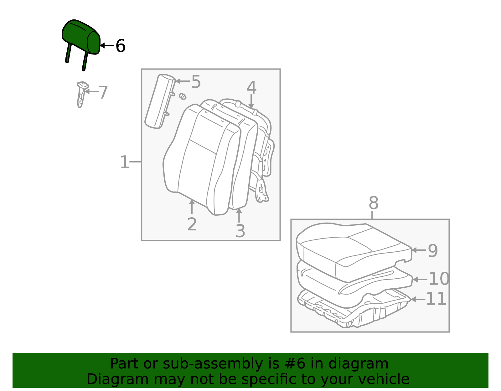 2001-2002 Toyota Corolla Headrest 71910-02141-E1 | Toyota Parts Center