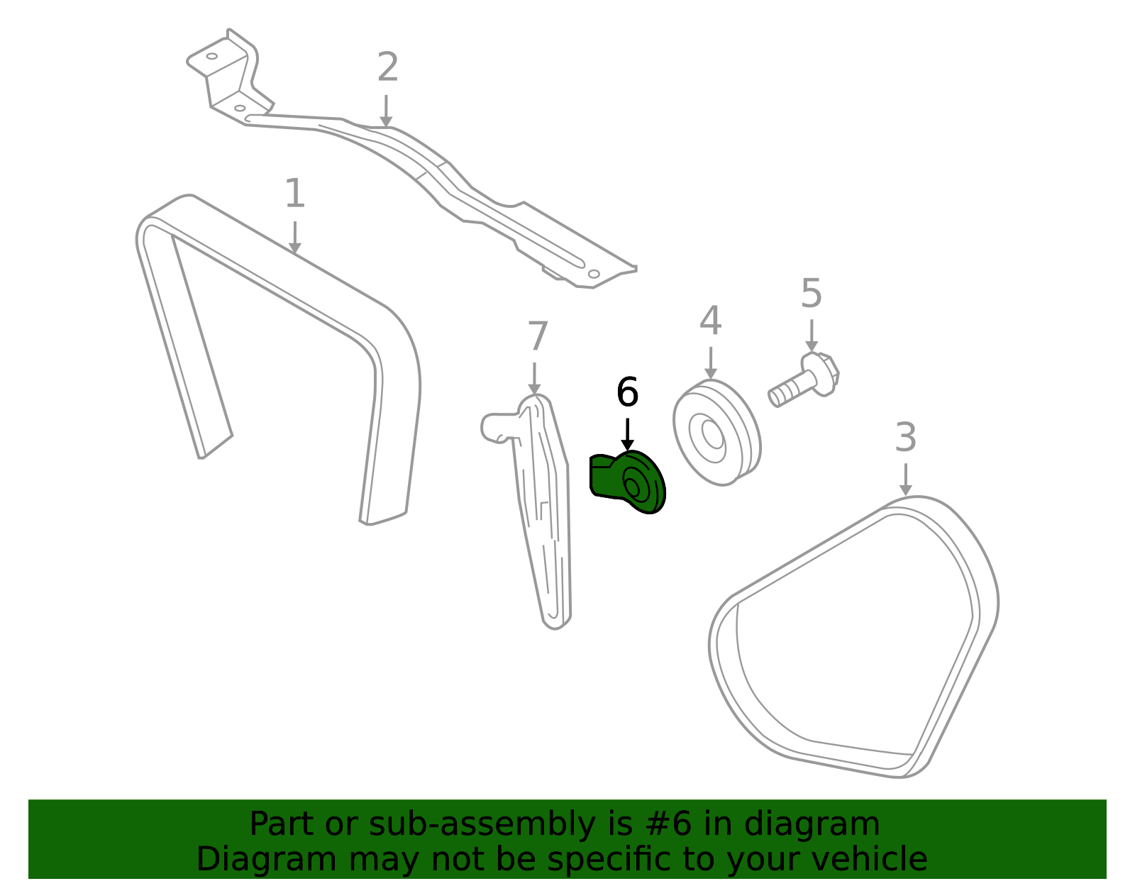 1995-2009 Subaru Genuine Subaru OEM AC Idler Pulley Adjuster Legacy ...
