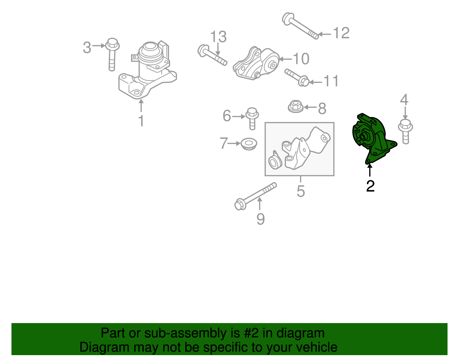 2007-2012 Mazda CX-7 | Trans Mount | EH44-39-070B | Mazda Online Parts
