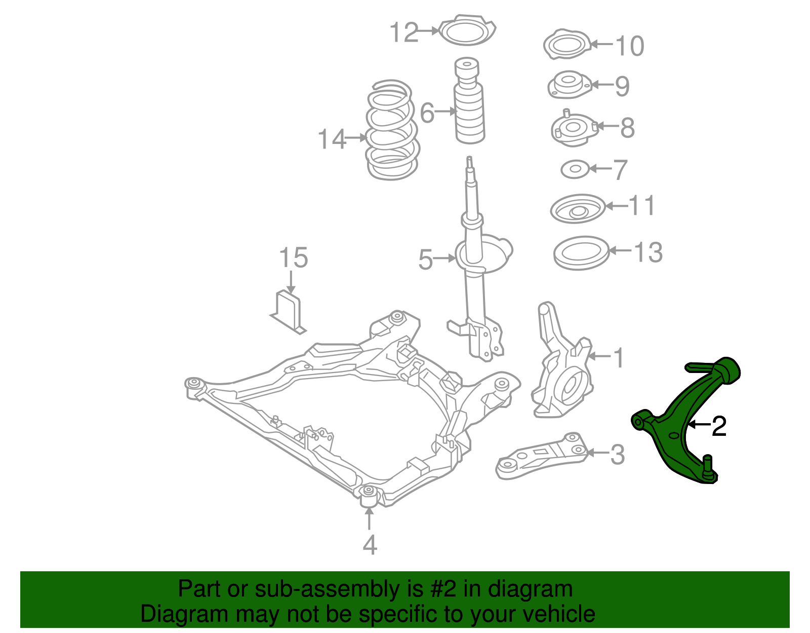2004-2008 Nissan Maxima Lower Control Arm 54500-7Y00A | Temecula Nissan ...