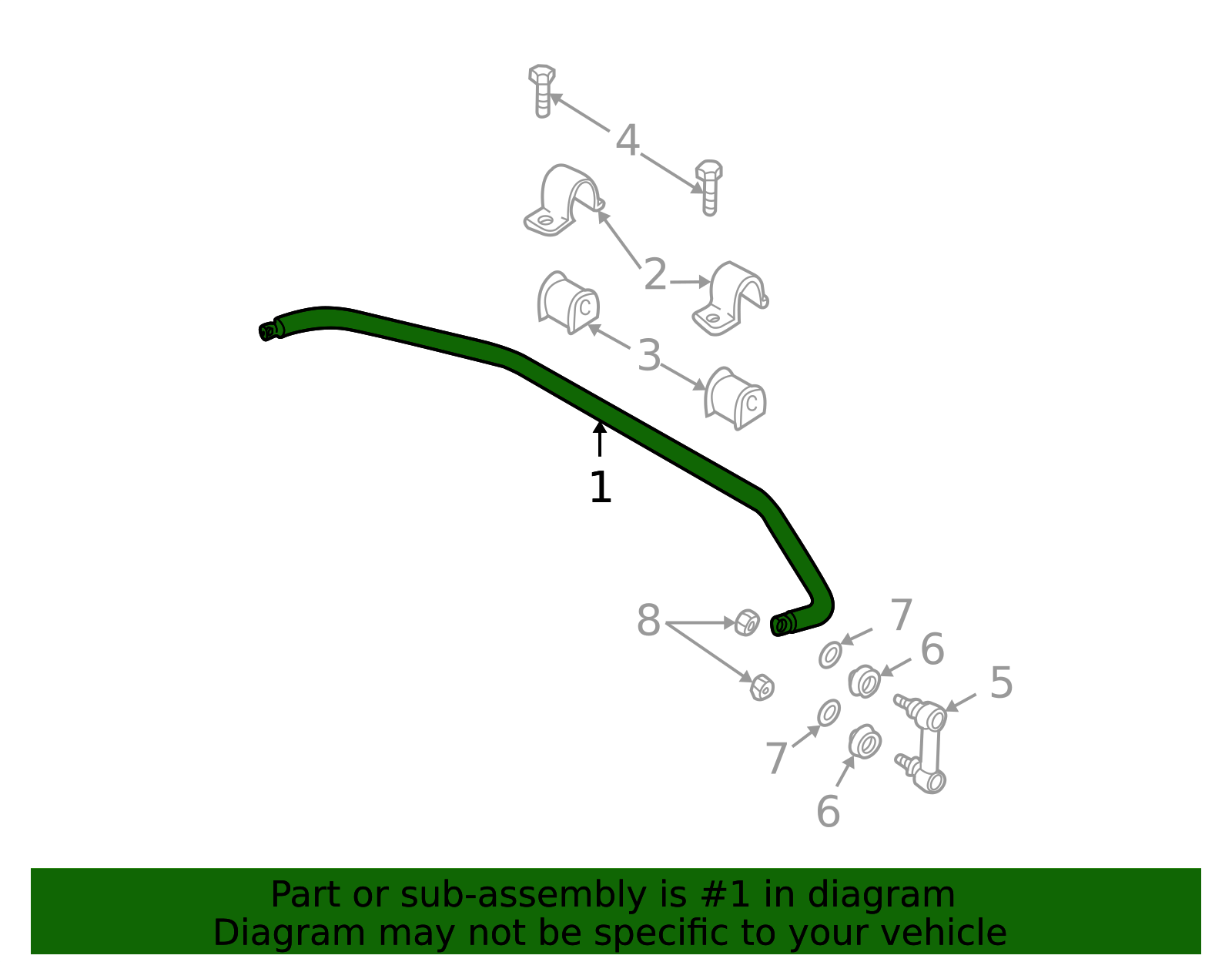 2000-2005 Hyundai Accent Stabilizer Bar 54812-25000-SJ | MotorMotor