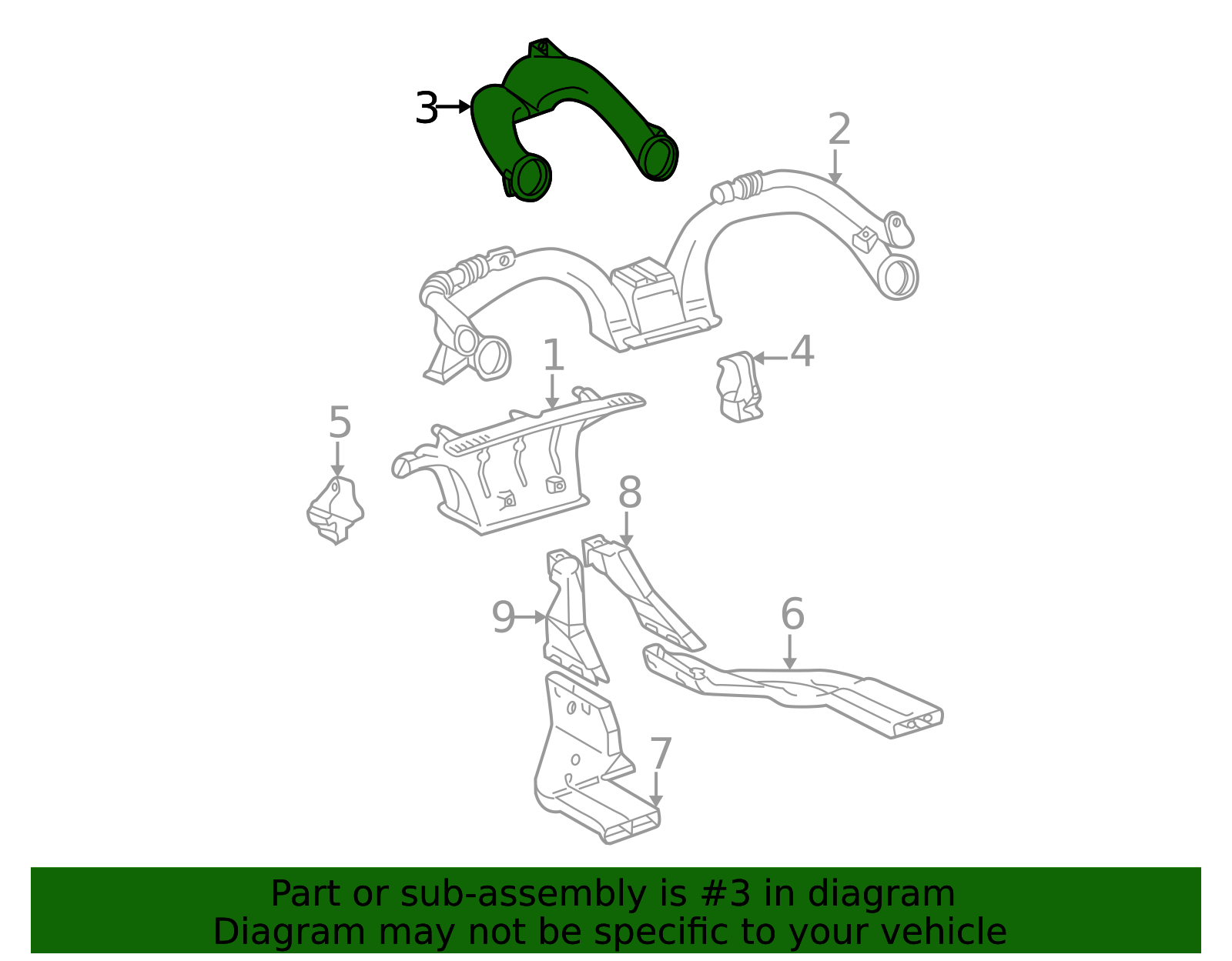 2003-2008 Toyota Matrix Inner Duct 55844-01050 | MotorMotor
