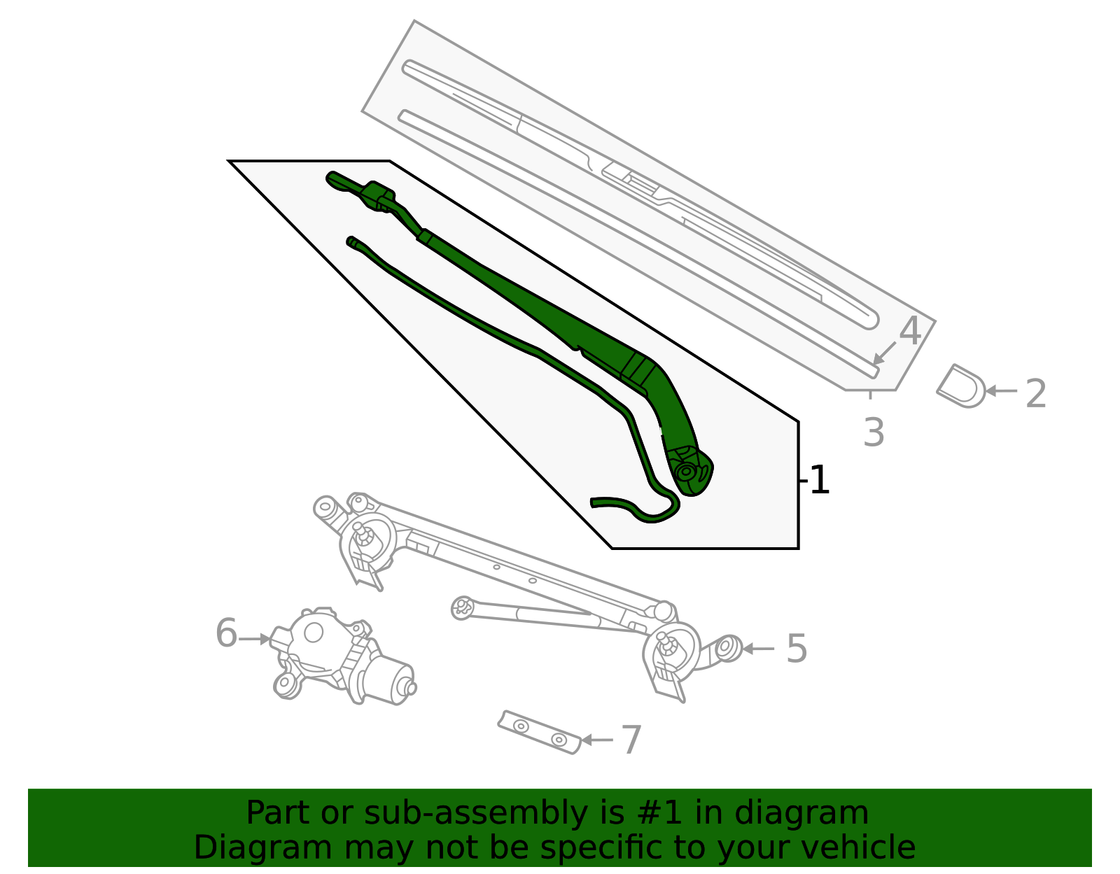 28880W080P - Windshield Wiper Arm 2021-2025 Mitsubishi | Mitsubishi ...