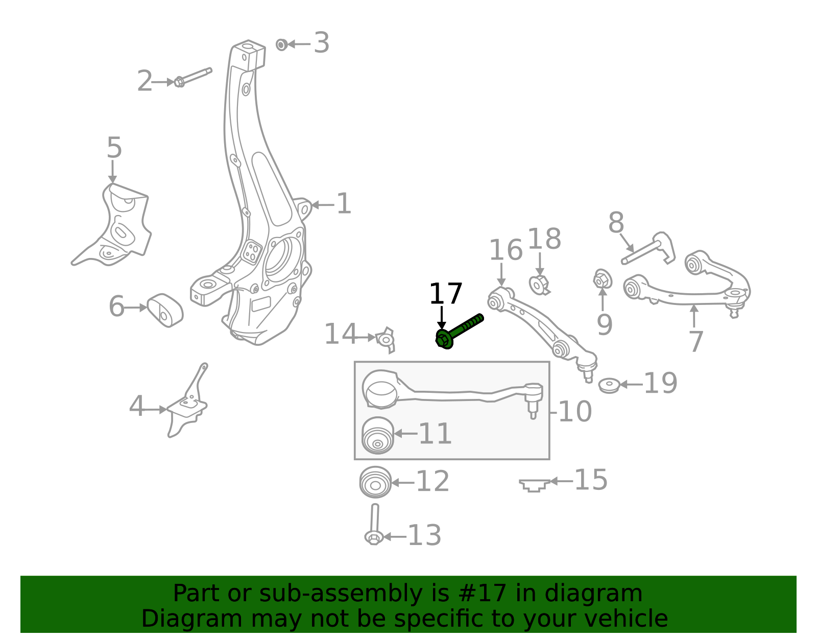 Genuine OEM Rear Lower Control Arm Mount Bolt Part# LR072694 Fits 2013 ...