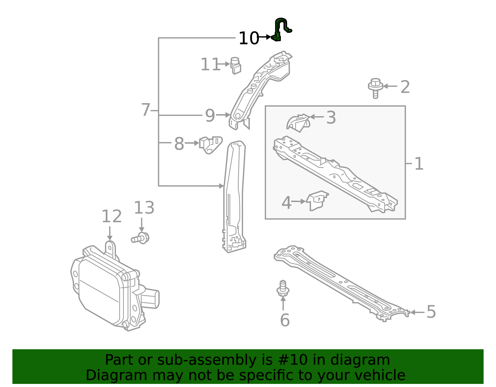 2019-2025 Toyota Support Bracket Bracket 53748-42040 | MotorMotor