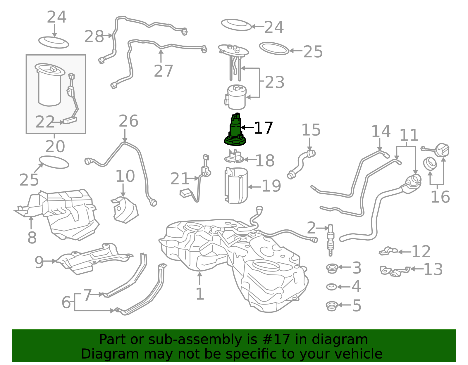 2015-2025 Lexus Fuel Pump And Strainer Set 23220-38090 | OEM Parts Online