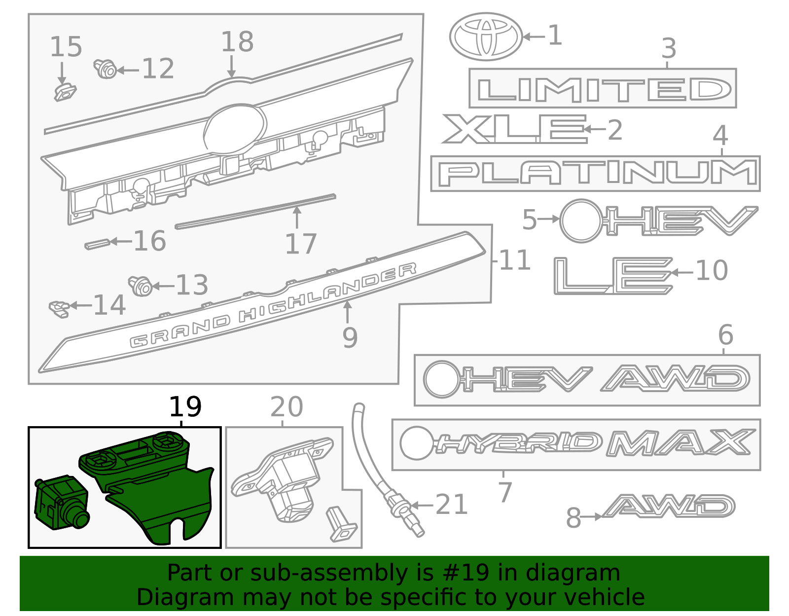 2024-2025 Toyota Grand Highlander Rear Camera 867C0-0E060 | Toyota ...