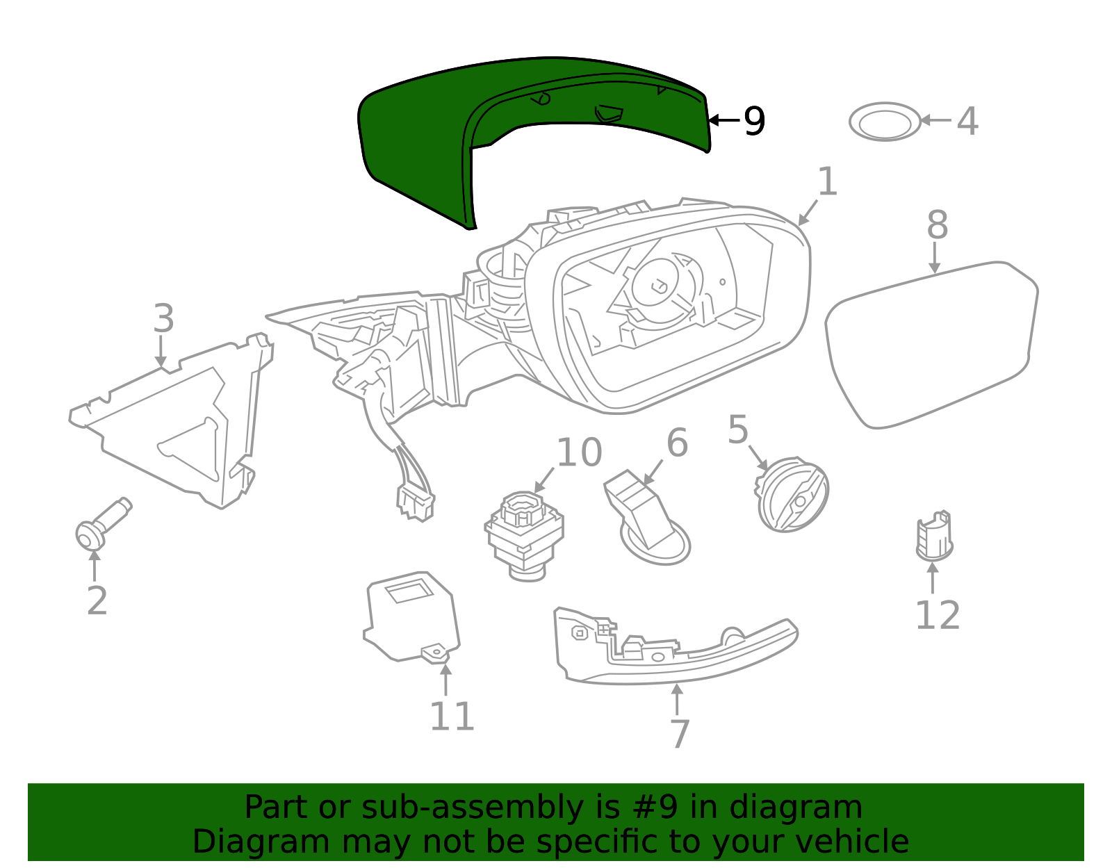 LR048353 - Mirror Cover - Primed Right Side - 2014-2020 Land-Rover ...