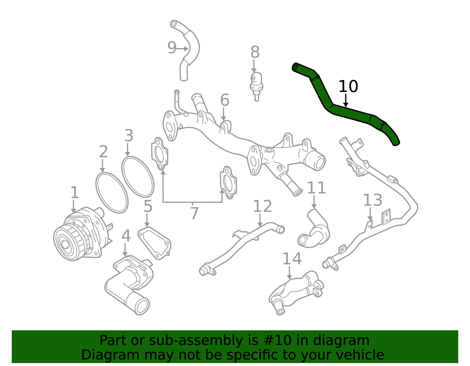 14056-JN01A - Engine Coolant Hose Official Nissan Parts Store