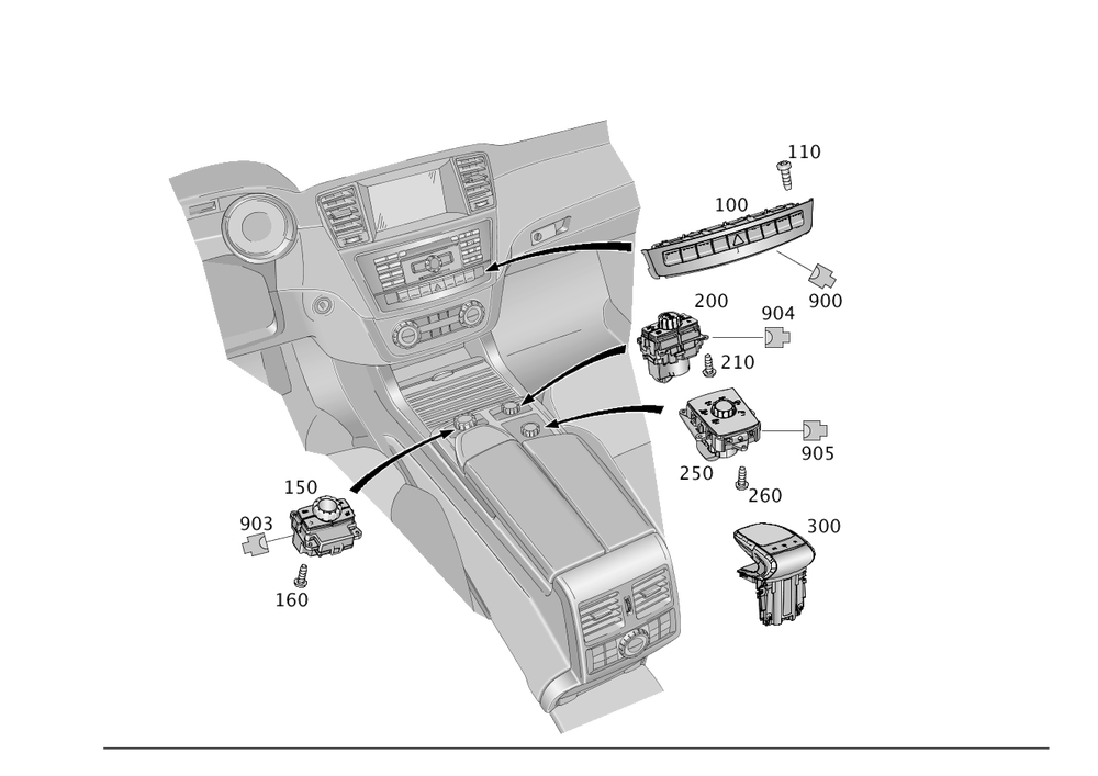 166-905-00-03 - Switch Block 2006-2019 Mercedes-Benz | Mercedes-Benz ...