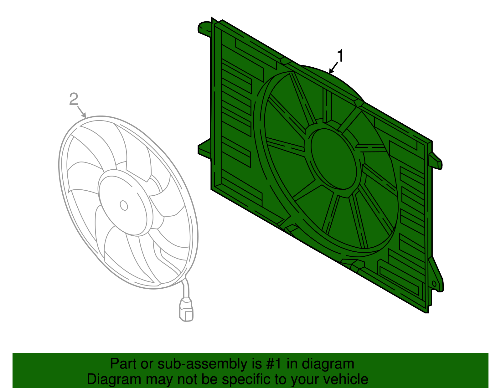 8W0-121-207 - Fan Shroud 2017-2024 Audi | Audi OEM Parts Guy