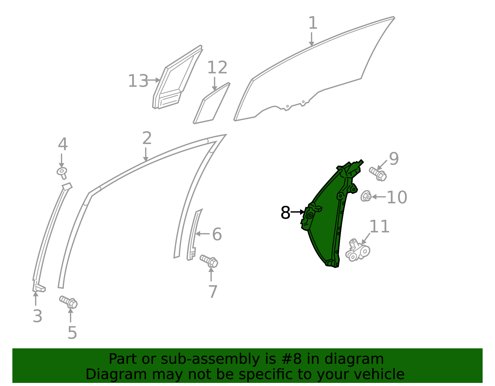 69801-12273 - Window Regulator 2021-2025 Toyota | Toyota San Diego Parts