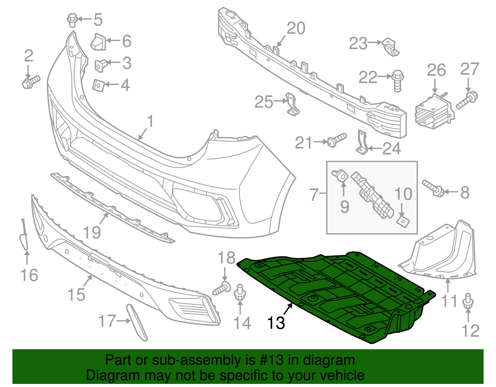 86691-G7000 - Under Cover 2017-2019 Hyundai Ioniq | Hyundai Parts Pro