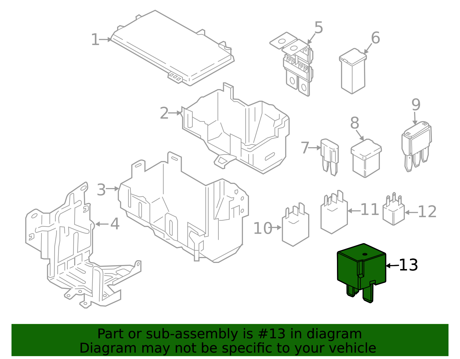 JU5Z-14N089-A - 2018-2022 Ford F-350 Super Duty - Accessory Power Relay ...
