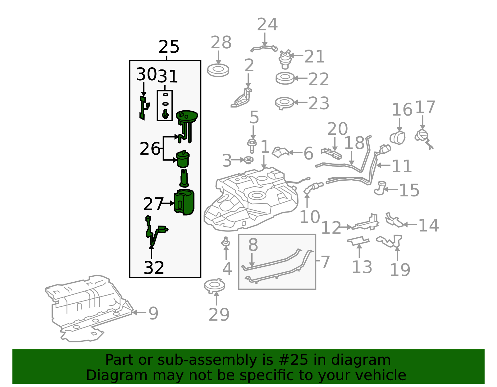 2011-2013 Toyota Highlander Fuel Pump 77020-0E070 | OEM Parts Online