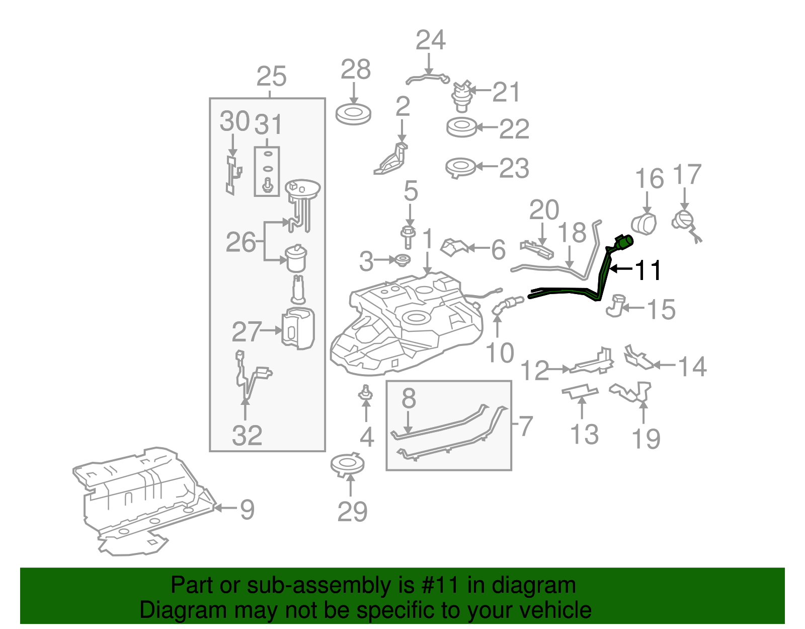 2008-2013 Toyota Fuel Tank Filler Neck 77201-0E050 | Toyota Parts Express
