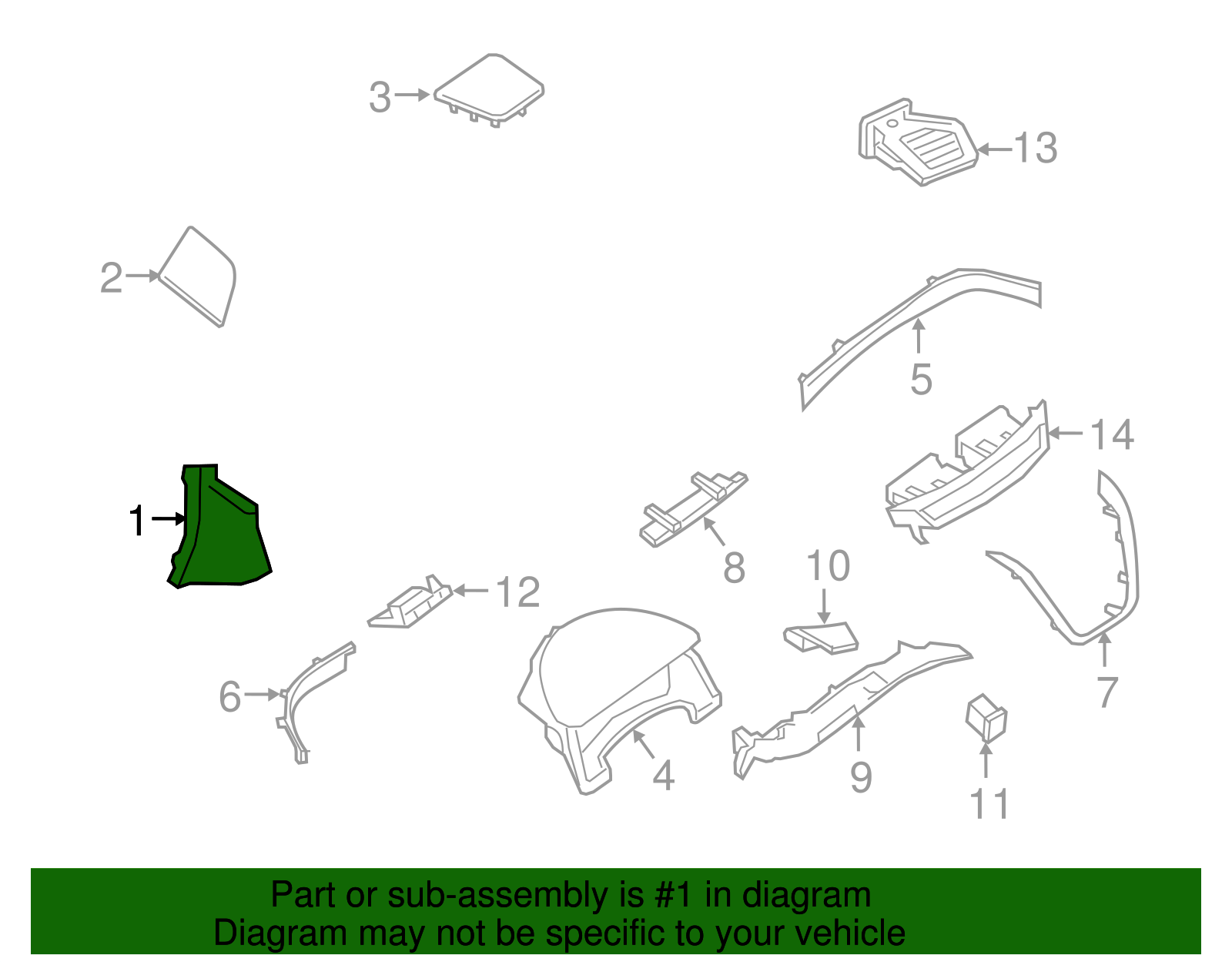 2015-2024 Nissan Murano End Cover 68420-5AA0A | Nissan Parts Plus