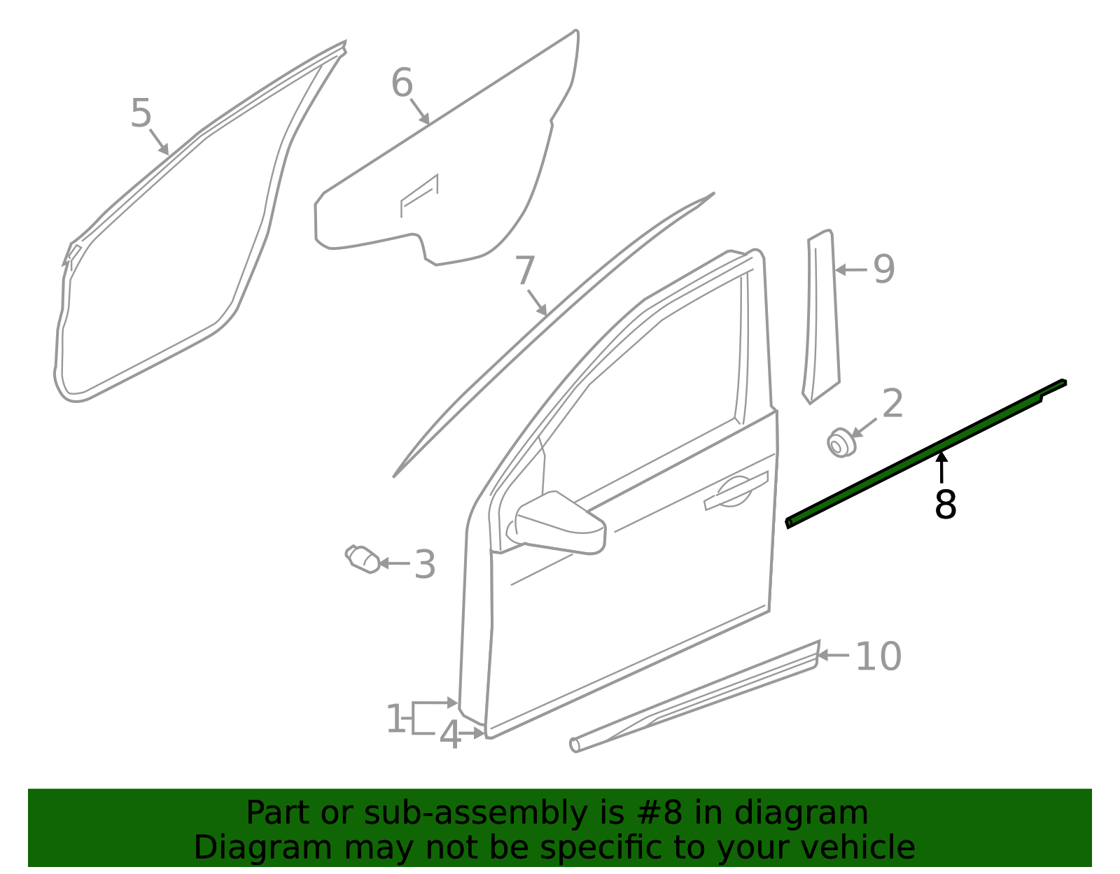 80820-5RB0A - High-Quality Door Belt Molding for 2018-2025 Nissan ...