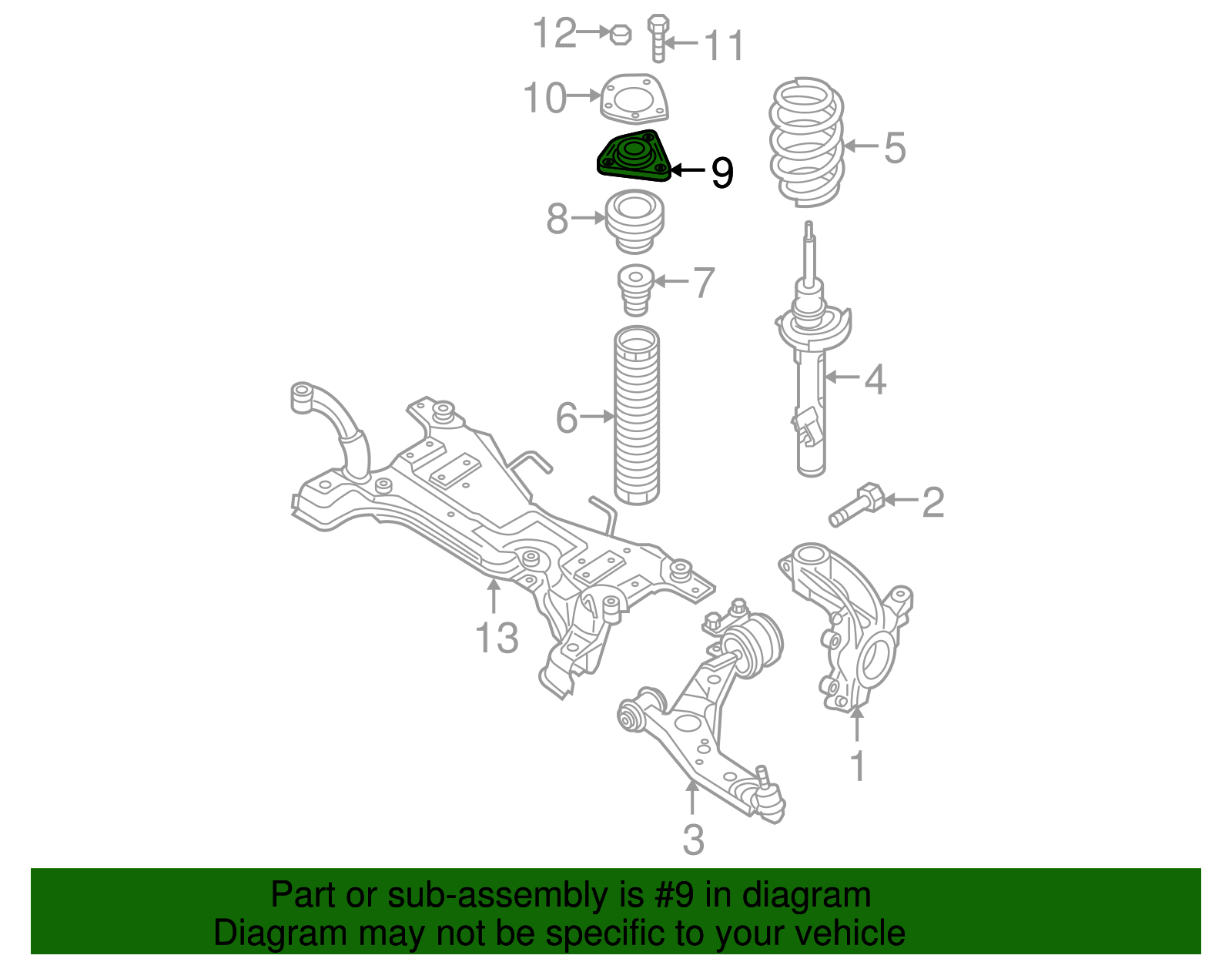 2004-2013 Mazda 3 Strut Mount B39D-34-380A | OEM Parts Online