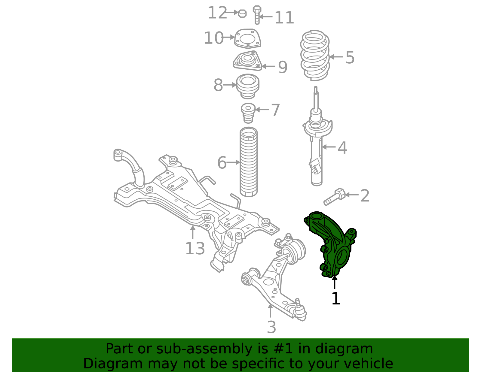 2007-2009 Mazda 3 Steering Knuckle BR5S-33-031A | OEM Parts Online