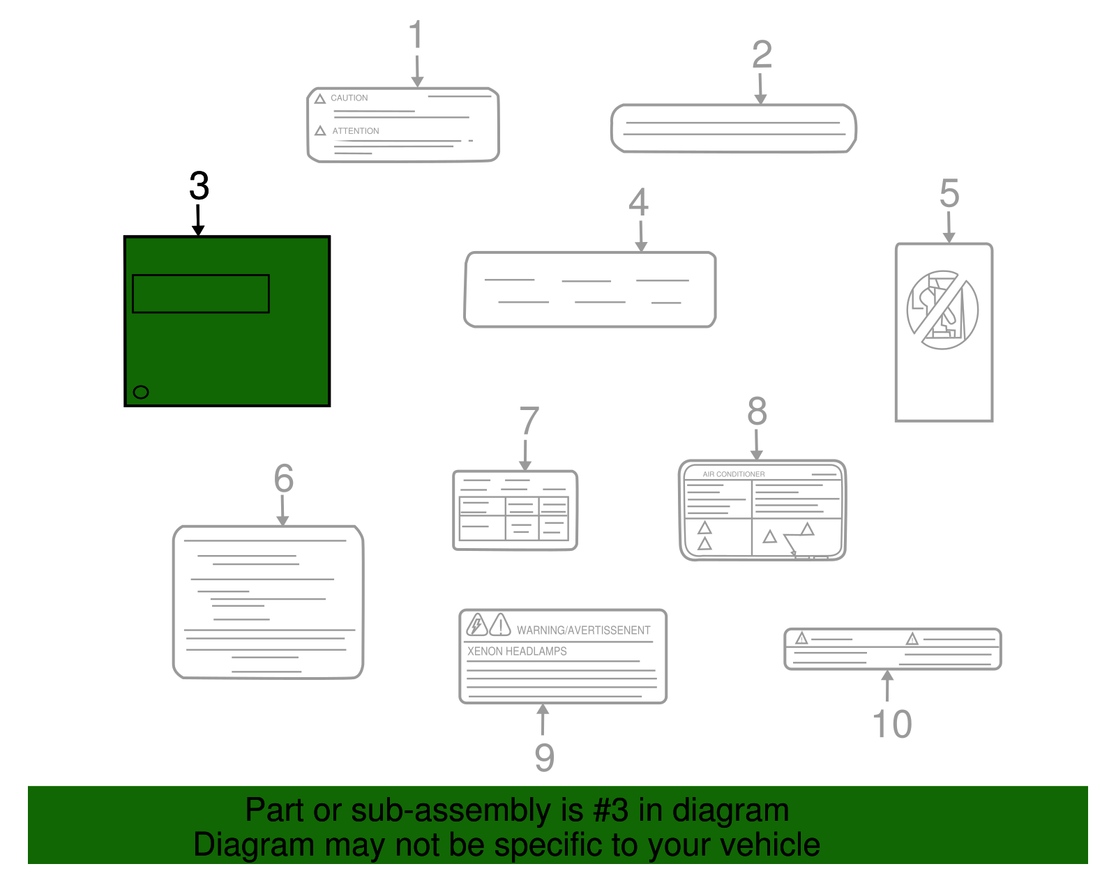 2009 Nissan Altima Emission Label 14805-ZN50D | Jenkins Nissan Of ...