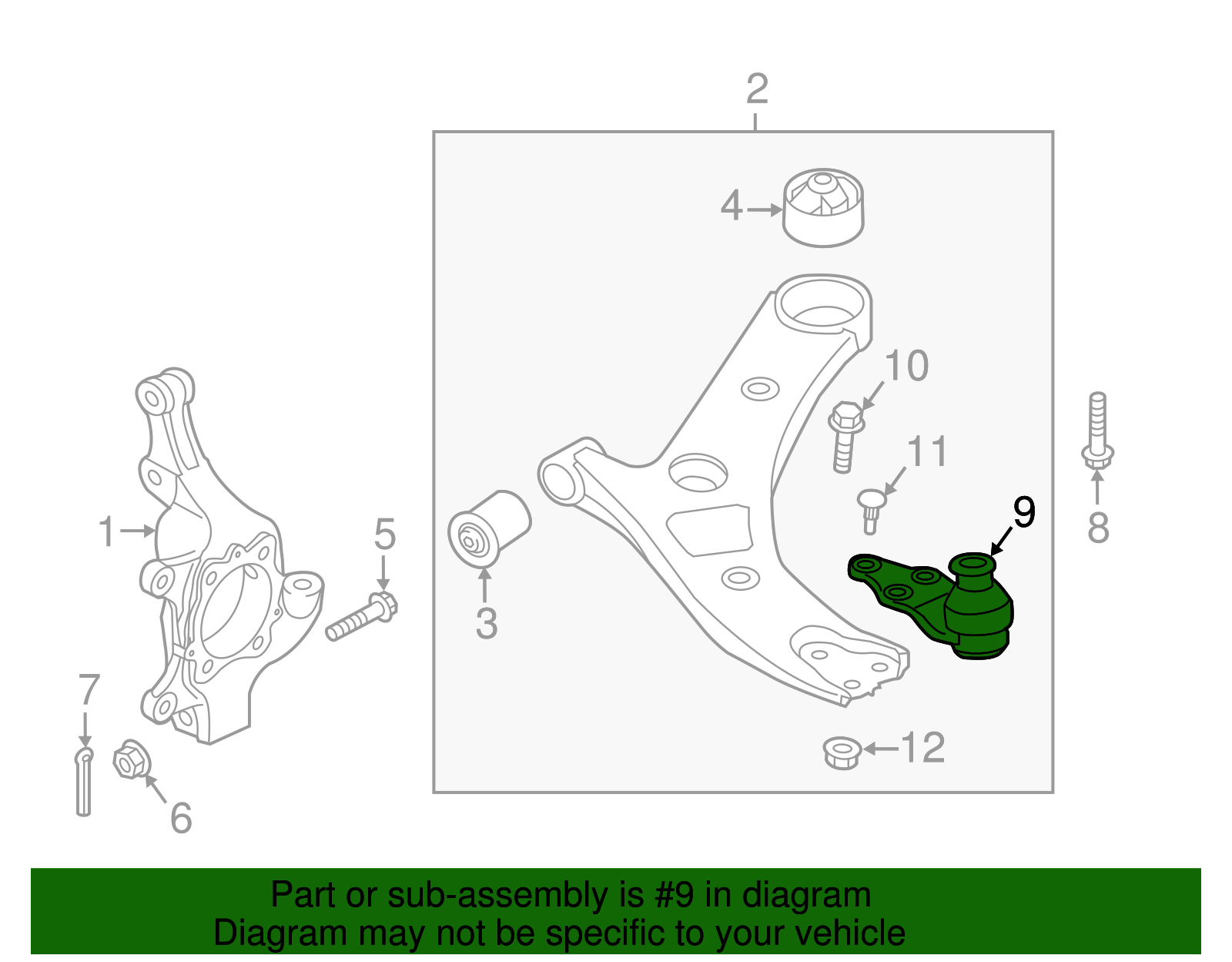 54530-A9000 - Lower Ball Joint 2015-2021 Kia Sedona | Kia.Parts Store