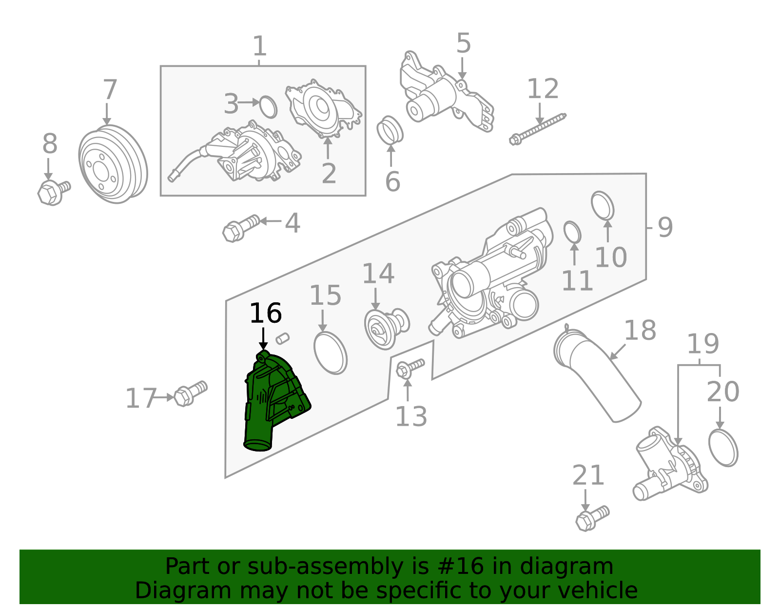 ML3Z-8592-A - Thermostat Outlet 2021-2025 Ford F-150 | Big 3 Auto Parts