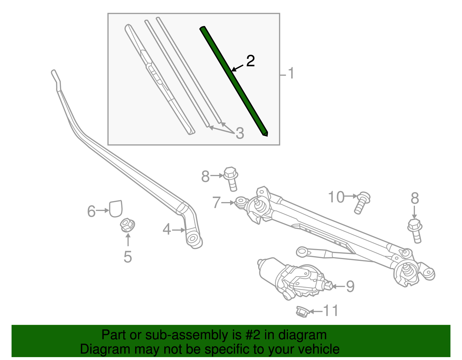 GS1D-67-333 - Wiper Blade Refill 2013-2017 Mazda | Mazda Parts Connect
