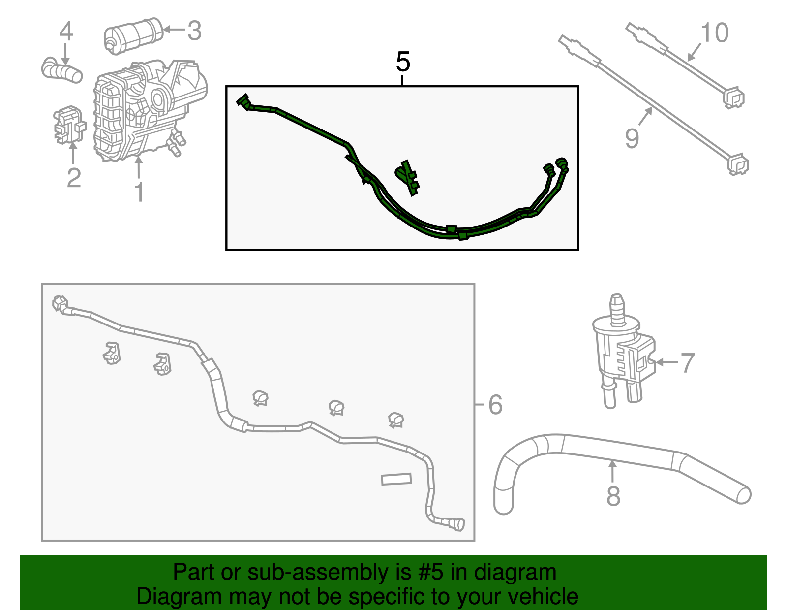 2013-2023 Mopar Vapor Hose 68146652AD | Mopar Parts Canada