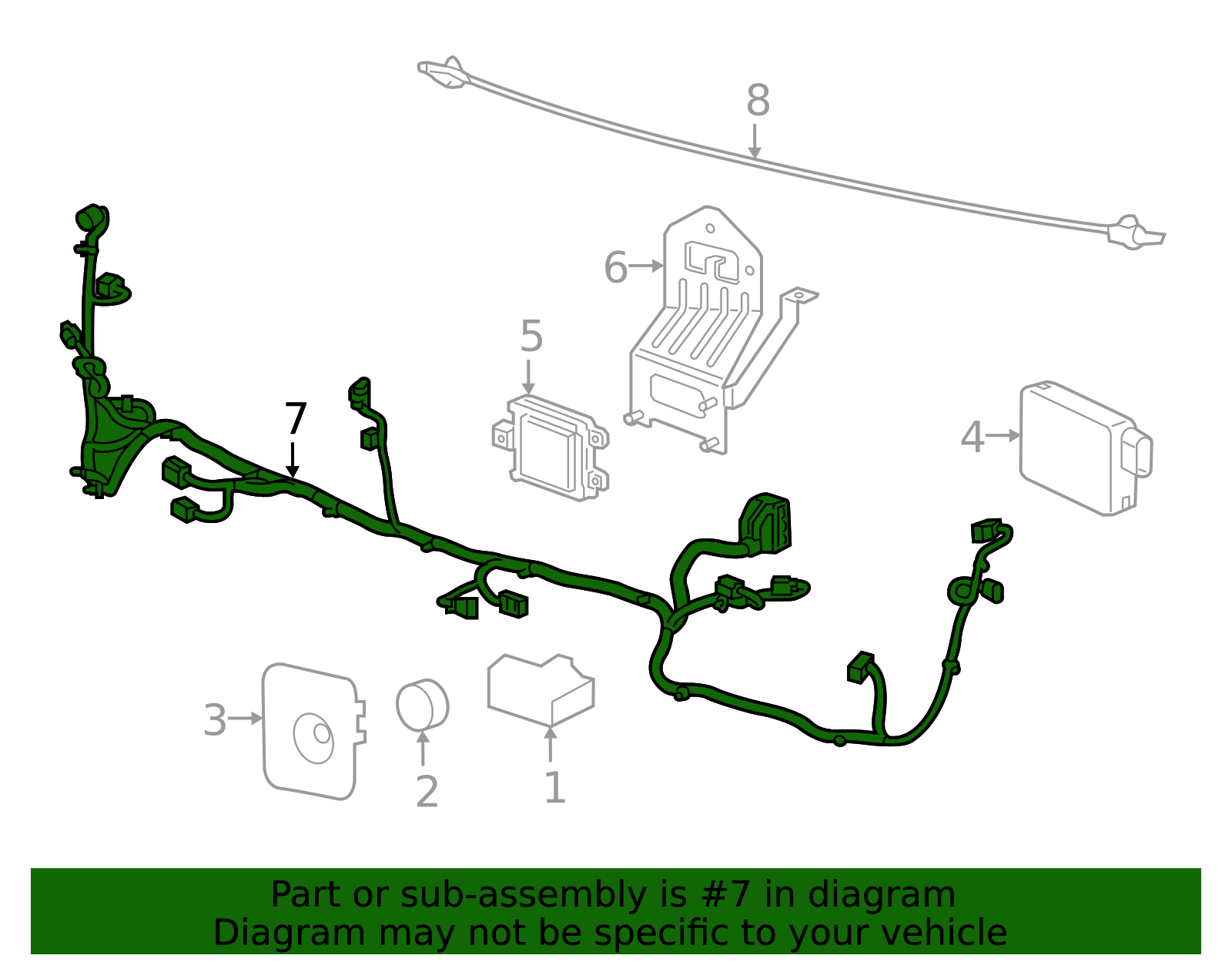 84403679 - Front Object Alarm Sensor Wiring Harness 2019-2020 Cadillac ...