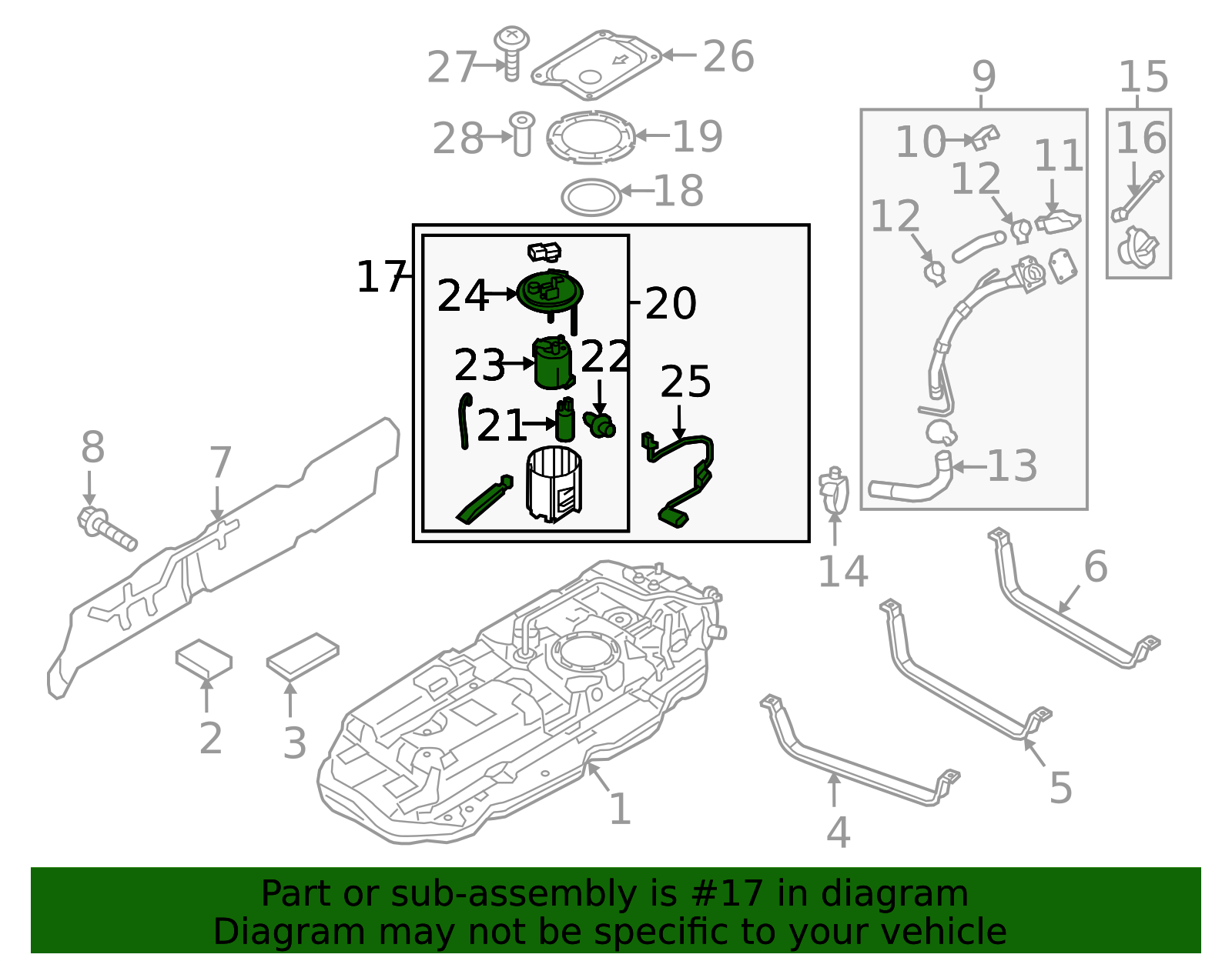 2015-2021 Kia Sedona Fuel Pump Assembly 31110-A9500 | OEM Parts Online