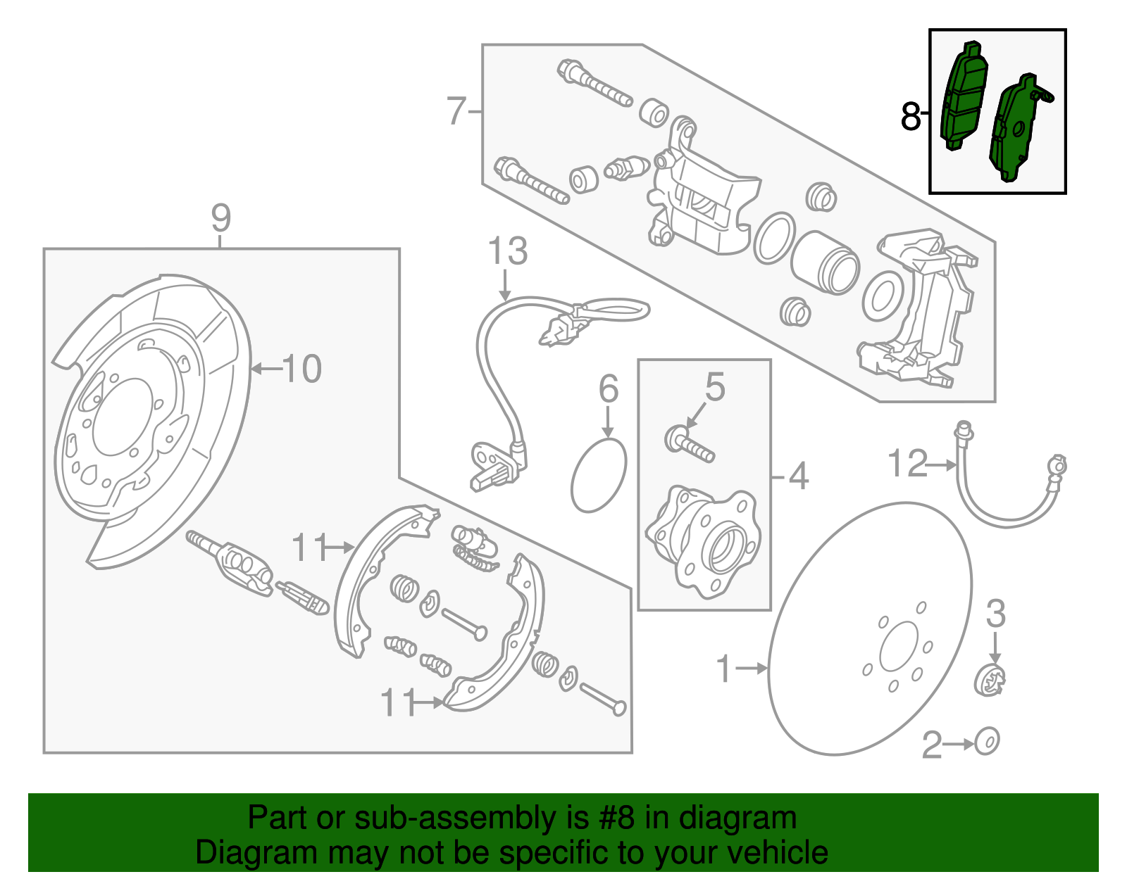 2010-2019 Infiniti Brake Pads Rear D4060-1MB0A | OEM Parts Online