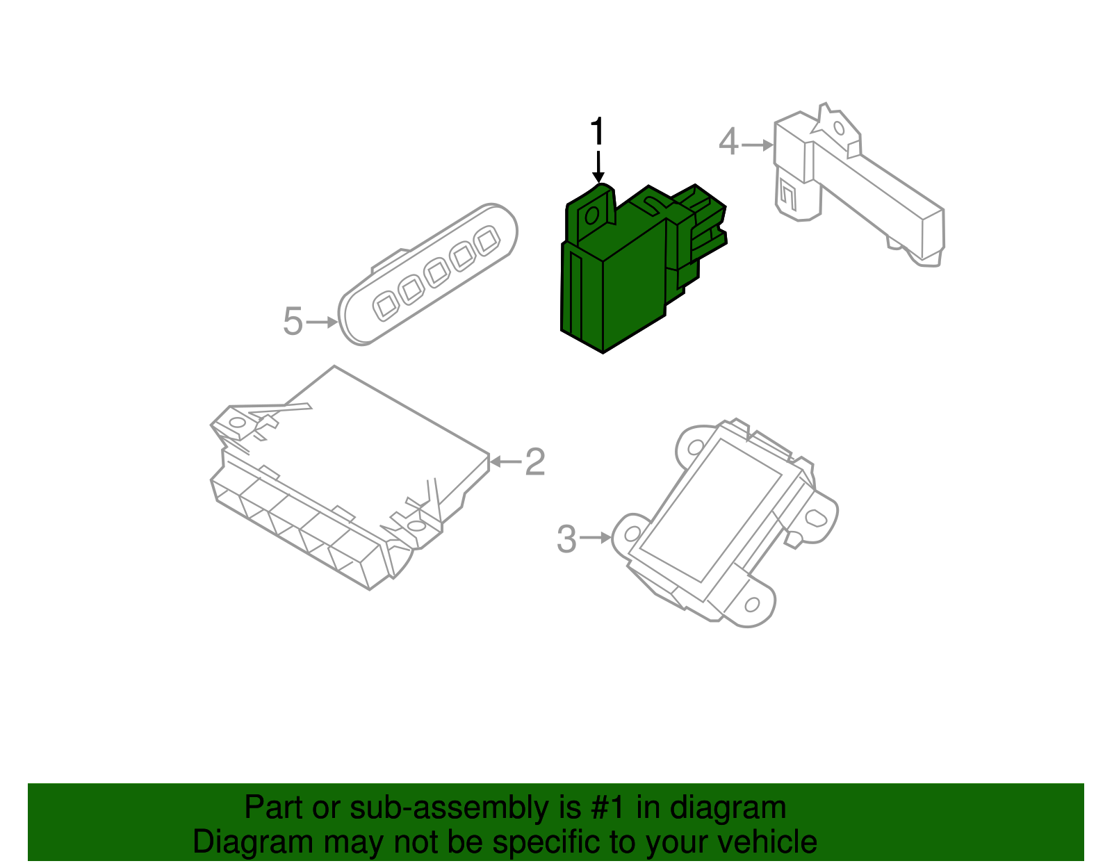 2011-2019 Ford Tire Pressure Monitoring System (TPMS) Receiver BC3Z ...