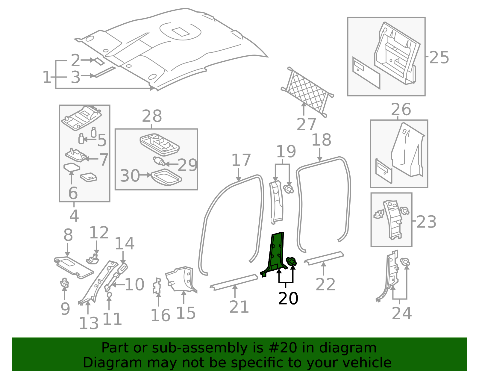 2015 Toyota Tacoma Lower Center Pillar Trim 62413-04050-E0 | MotorMotor