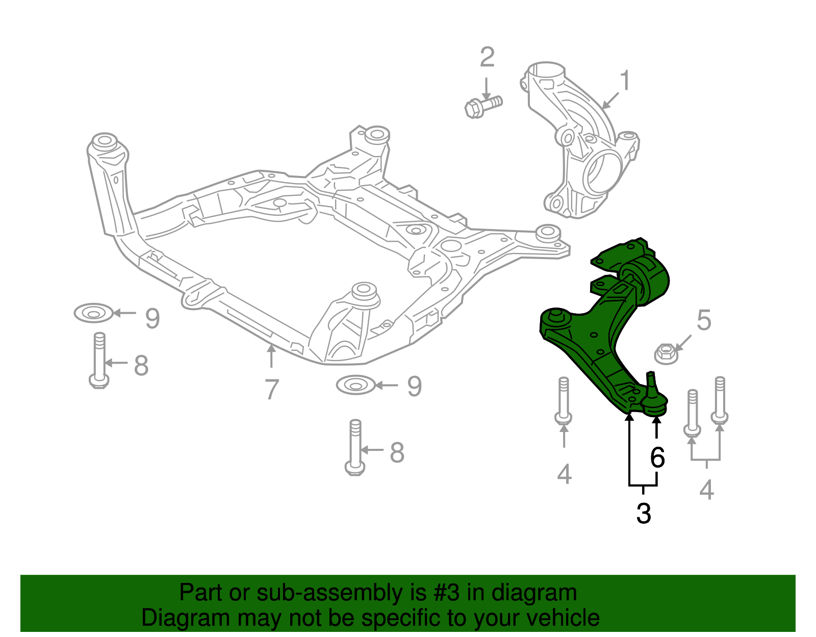 2008-2015 Land Rover LR2 | Lower Control Arm | LR007205 | Express Land ...