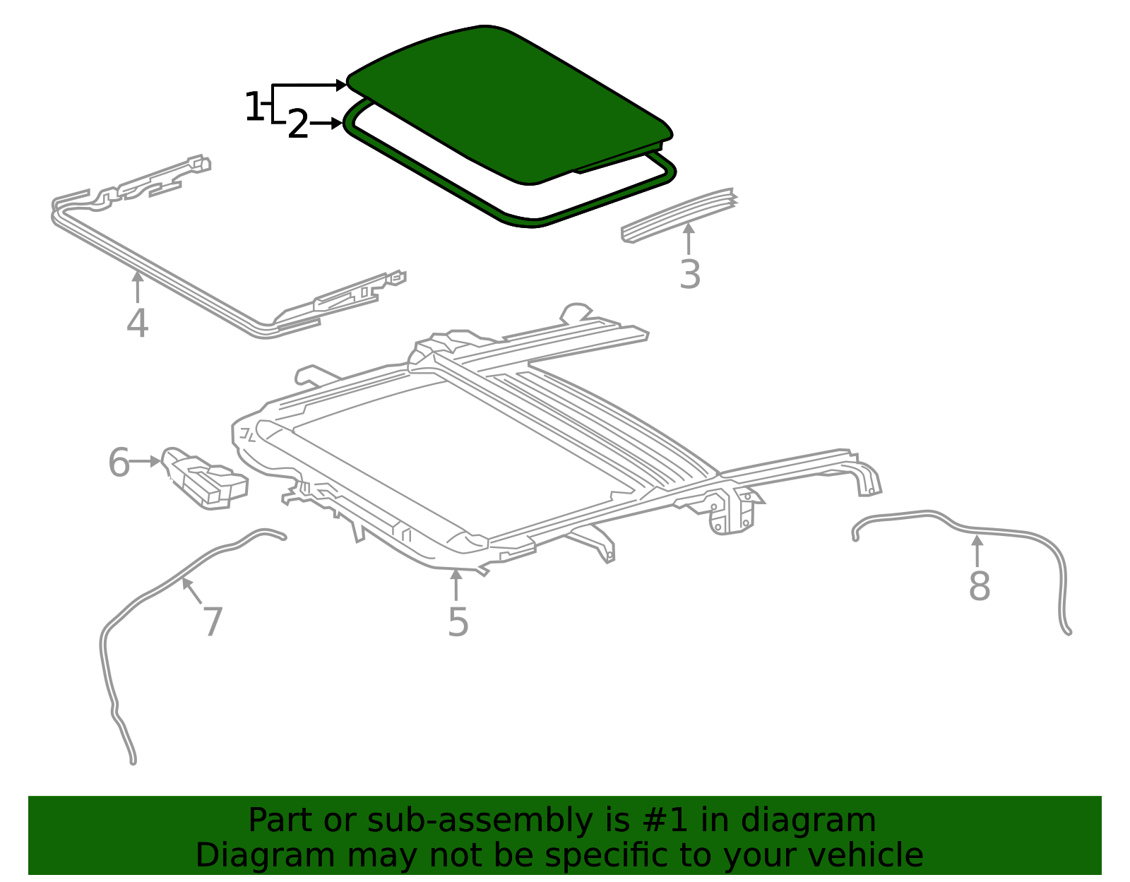 63201-47111 - Sunroof Glass Longo Toyota Parts