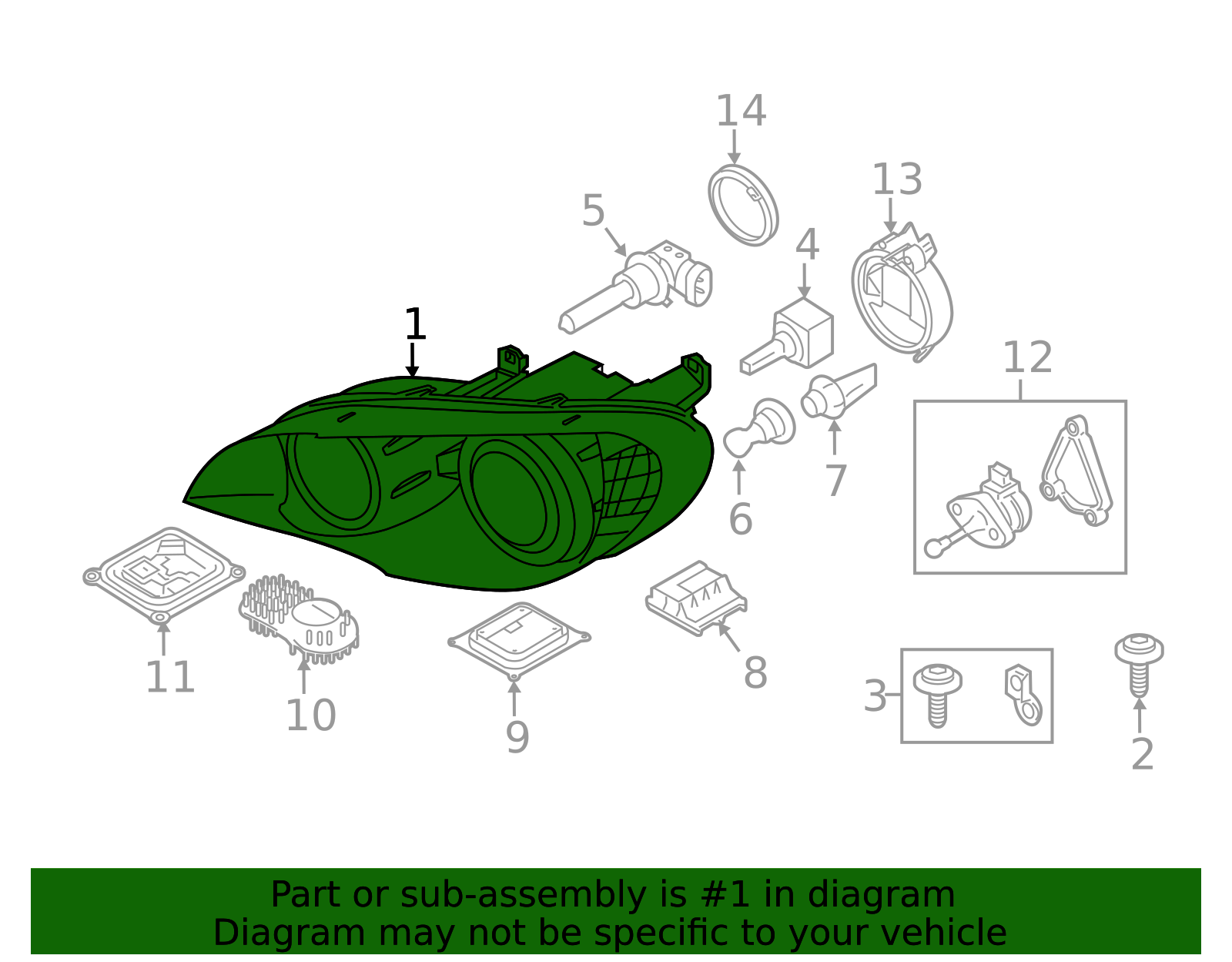 63-12-7-298-452 - Composite Headlamp - 2007-2013 BMW X5 | Buy BMW Parts Now