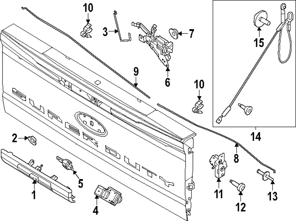 Genuine OEM Ford Part - Latch Bolt W720573-S450B | Genuine OEM Ford ...