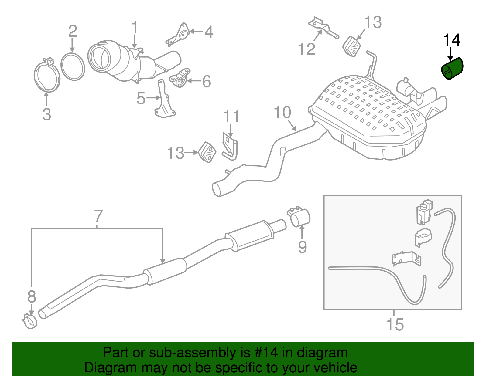 18307635633 - 2012-2015 BMW X1 Tailpipe Extension (18-30-7-635-633 ...
