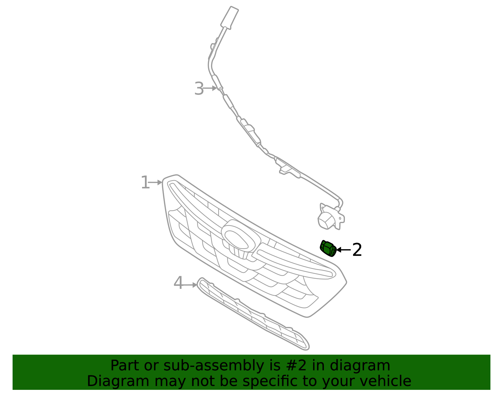 2021-2023 Subaru Crosstrek Upper Grille Hole Cover 91122FL210 | Subaru ...
