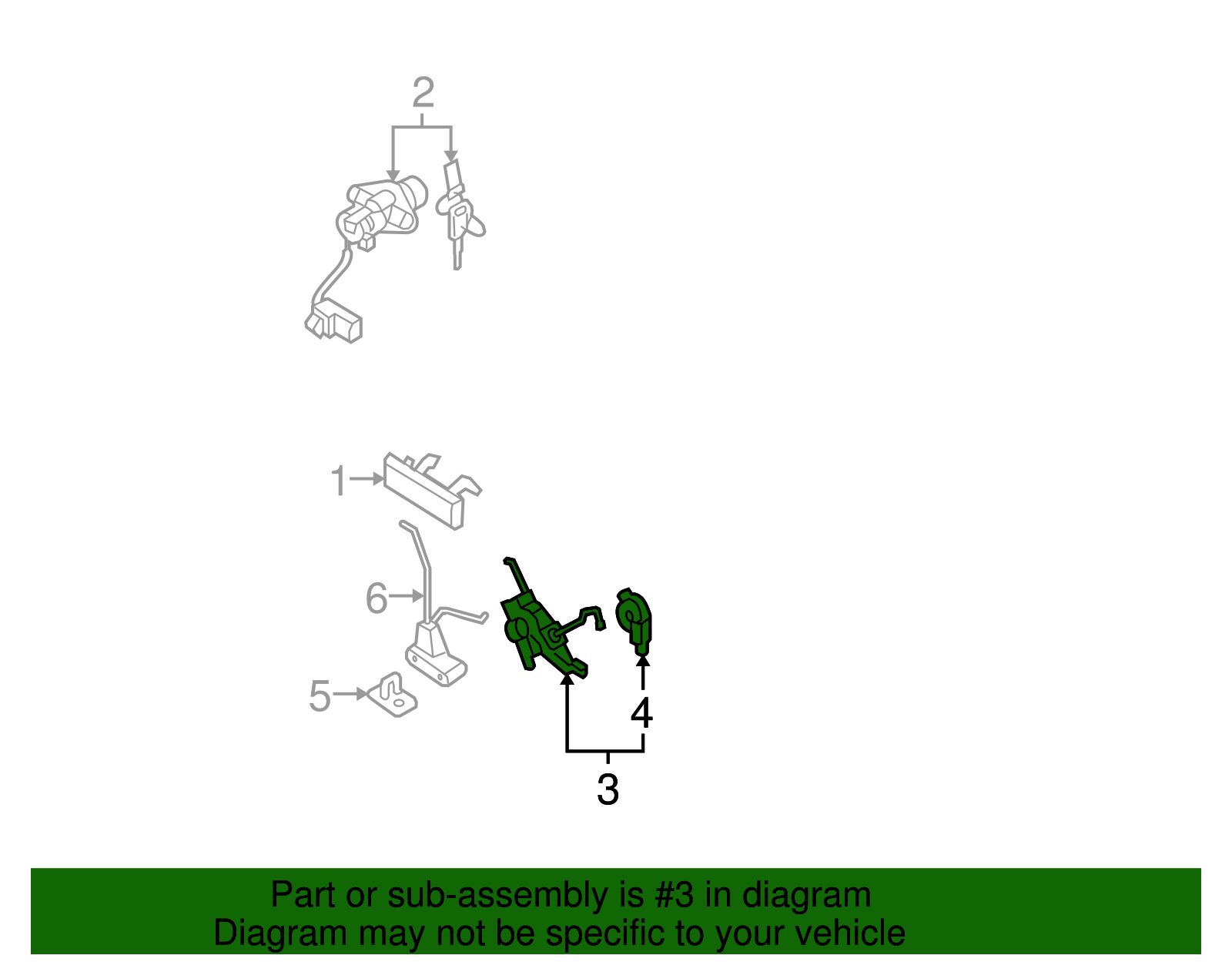81290-1F020 - Lock 2005-2010 Kia Sportage | Kia.Parts Store