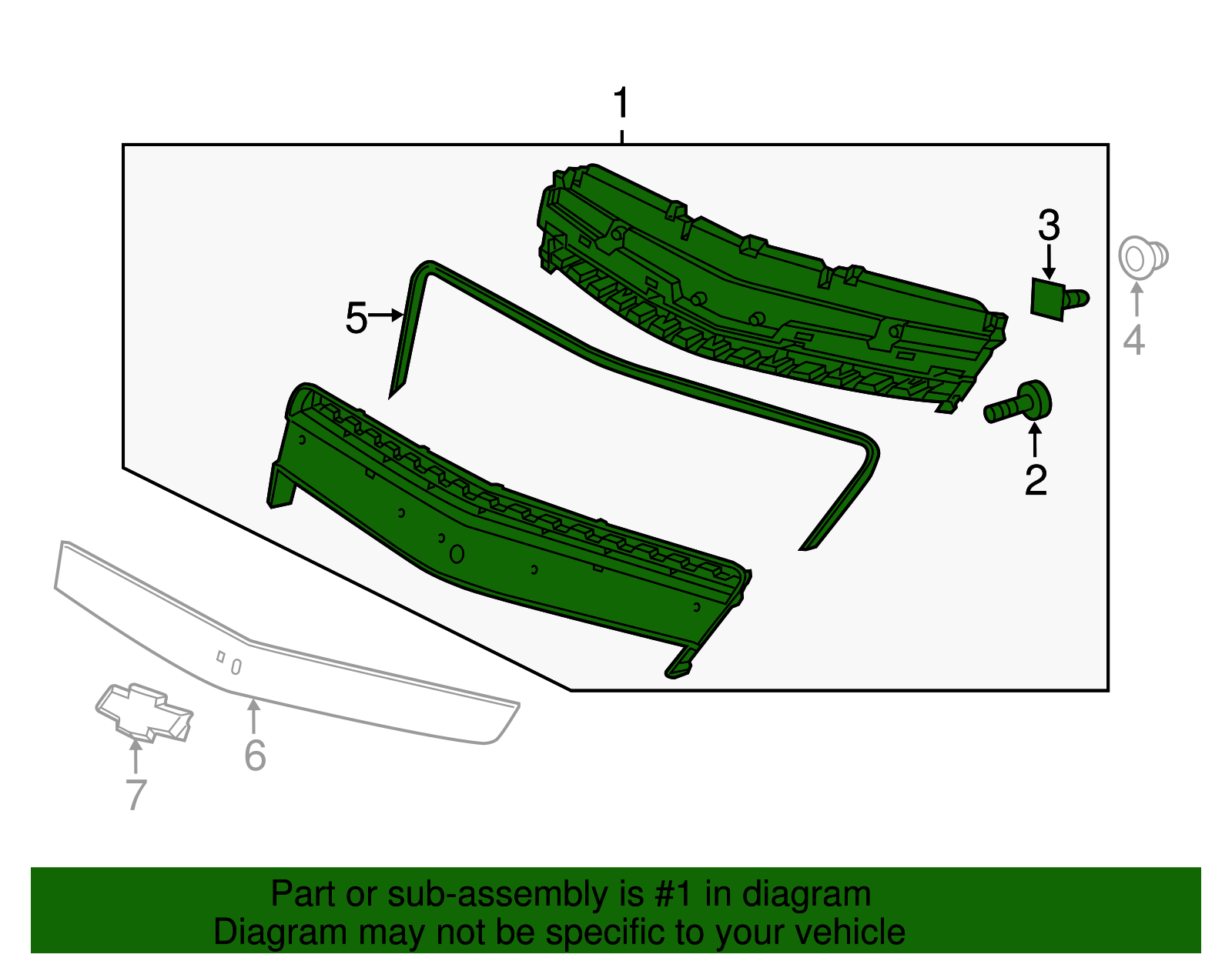 2012-2015 Chevrolet Captiva Sport Grille Assembly 20789497 | GM Parts ...