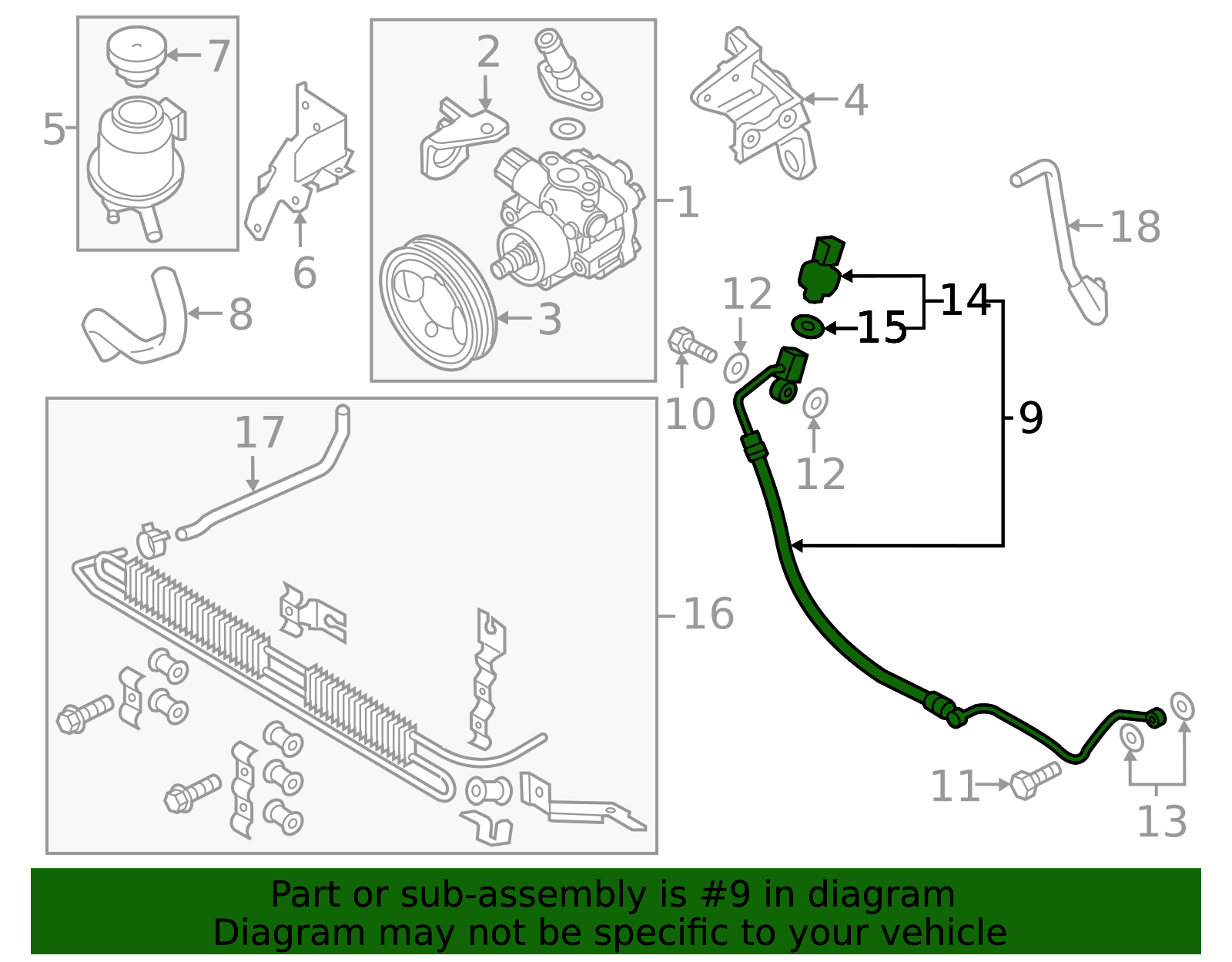 Power Steering Hose - High-Pressure OEM Replacement | AutoNation Parts