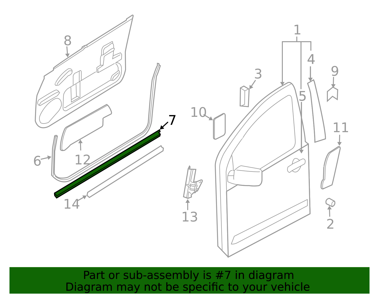 80839-7S000 - Seal Strip 2004-2015 Nissan | Official Nissan Parts Store