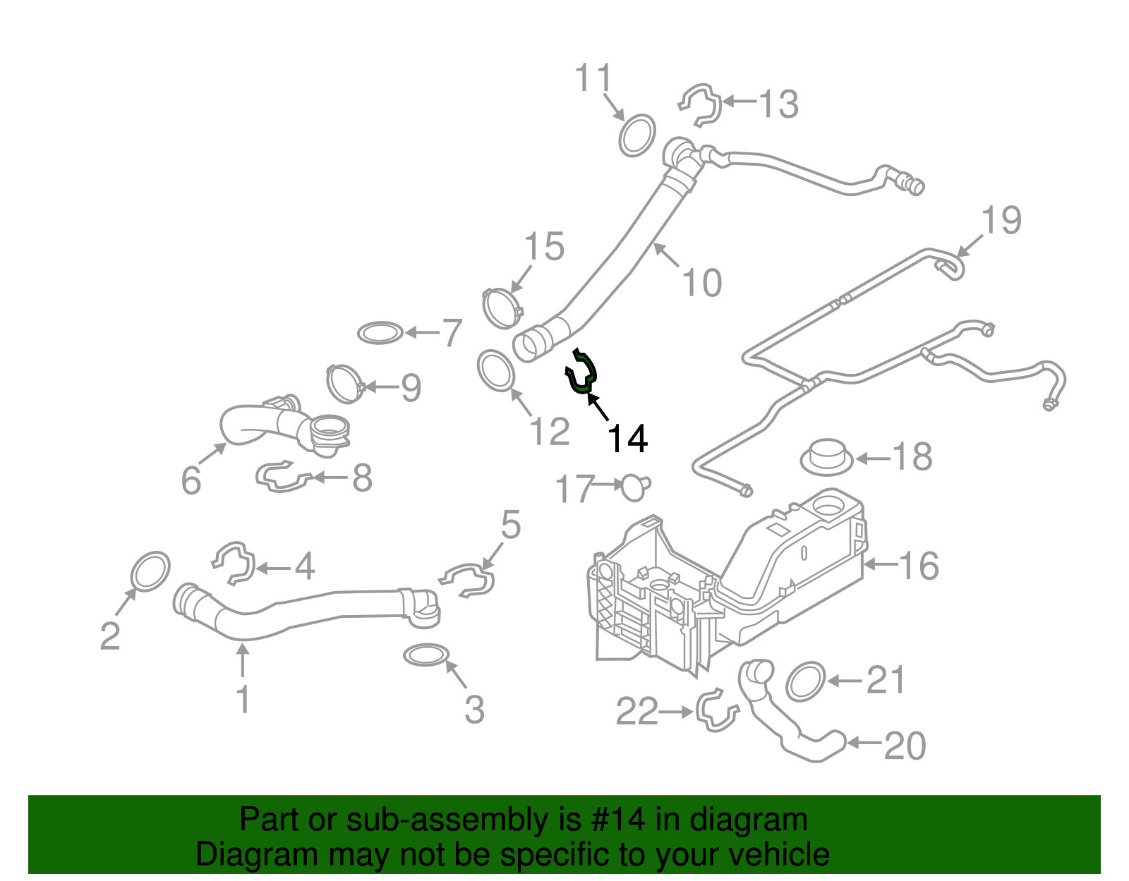 2011-2025 Ford Radiator Coolant Hose C-Clip BC3Z-8B365-C | TascaParts.com