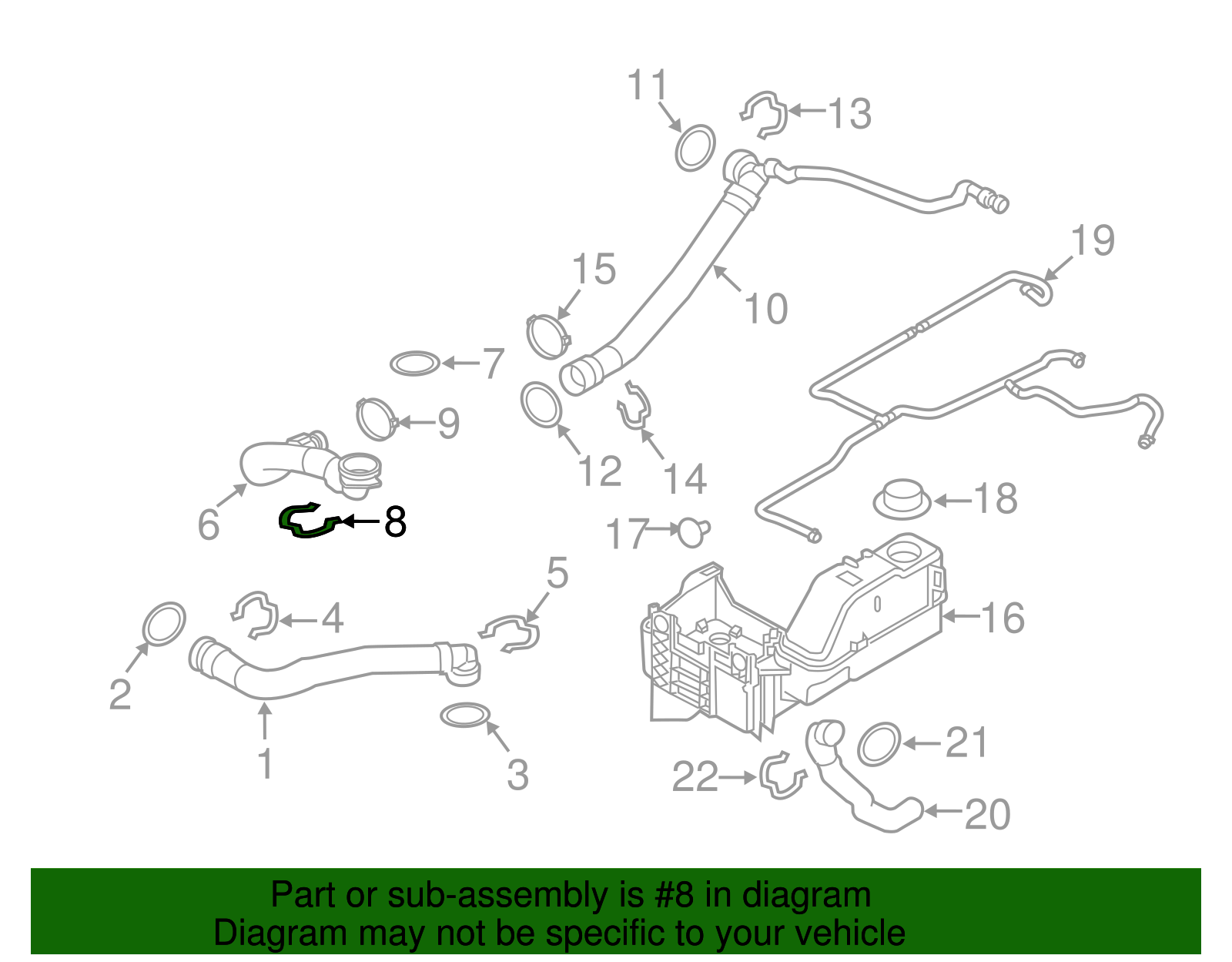 2011-2025 Ford Radiator Coolant Hose C-Clip BC3Z-8B365-G | TascaParts.com