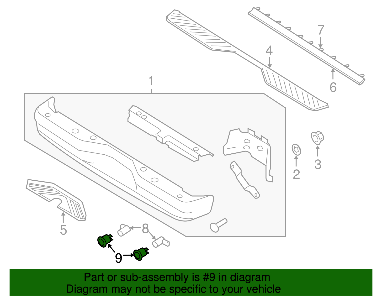 2007-2014 Ford OEM NEW 2007-2014 Ford E-350 Super Duty Reverse Sensor ...